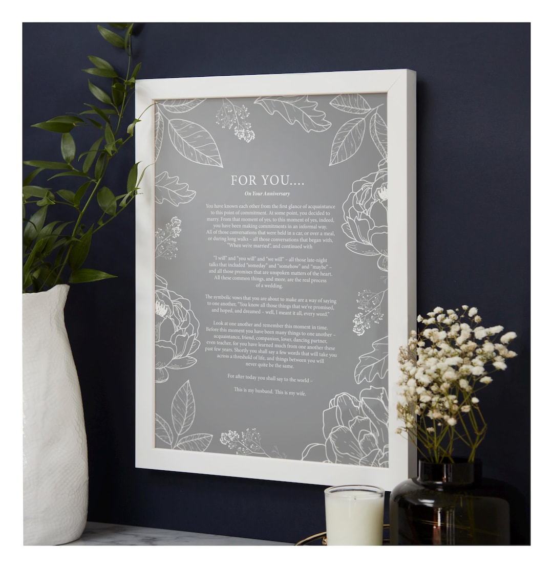 Use Your Own Poem Personalised Print Framing Art Custom Made Gift ...