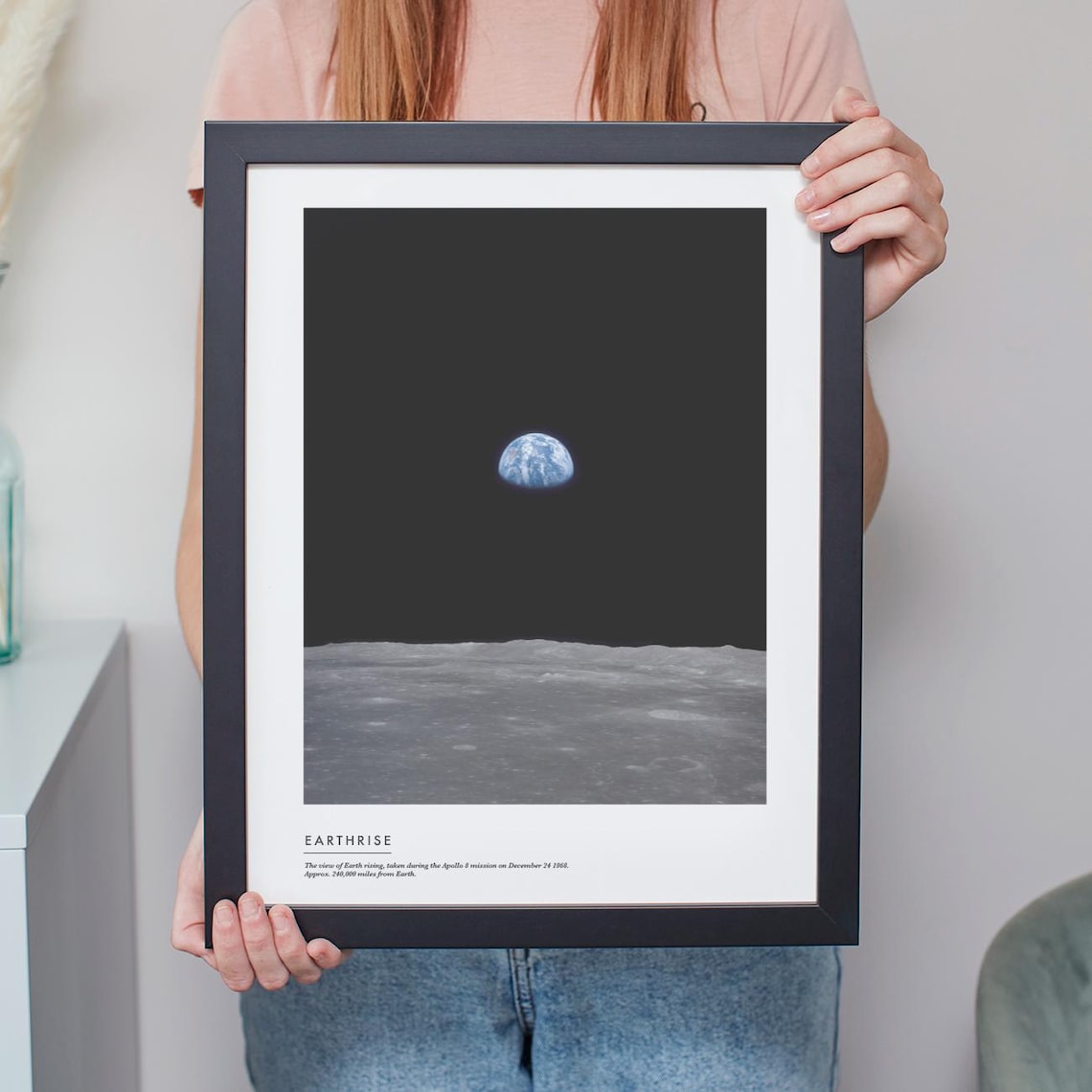 Set of Three Iconic Space Unframed Prints, Moonwalk Earthrise Universe ...