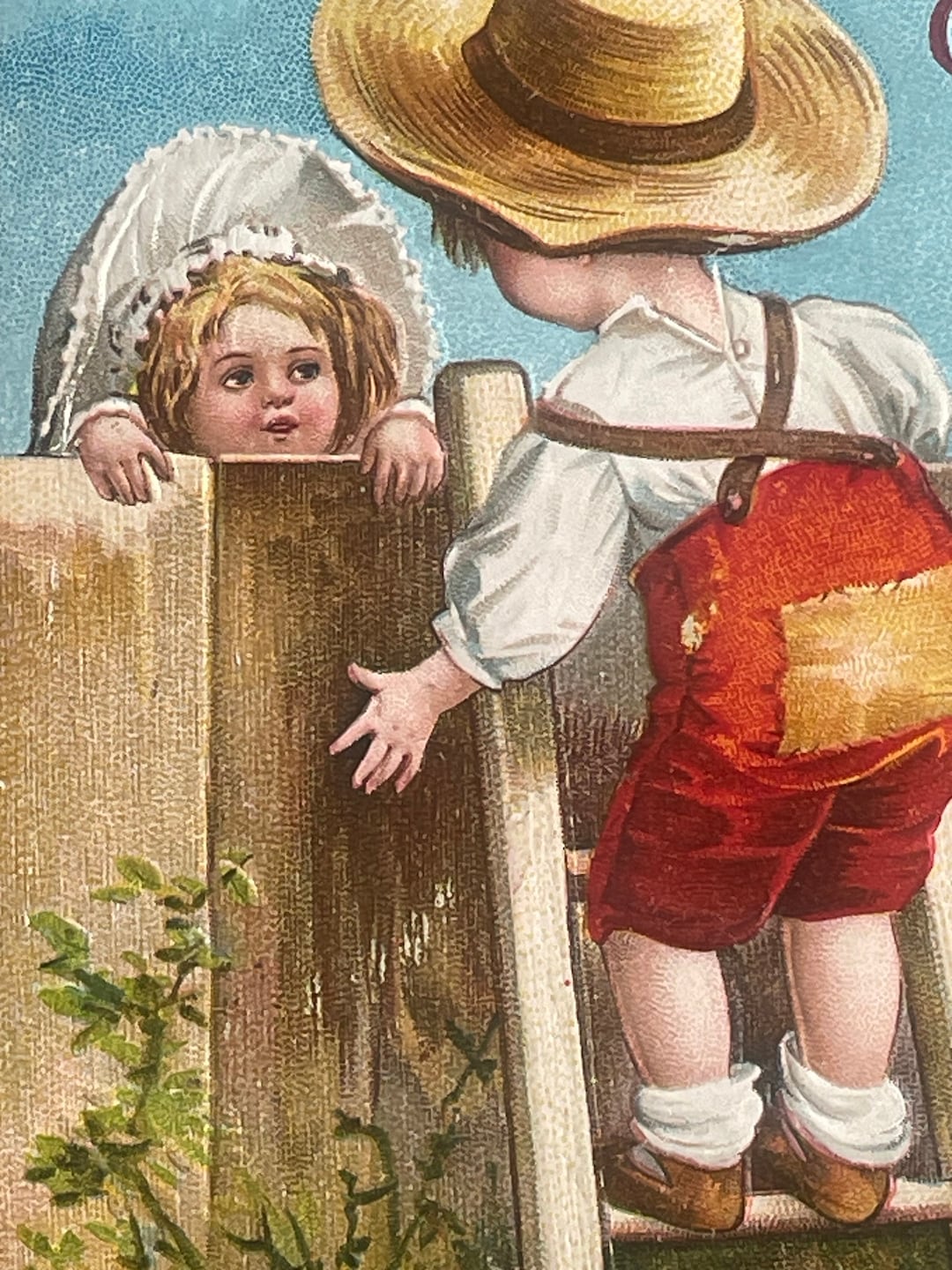 Antique Ellen Clapsaddle Postcard: Boy, Girl, Puppy, German Made, GT67G ...