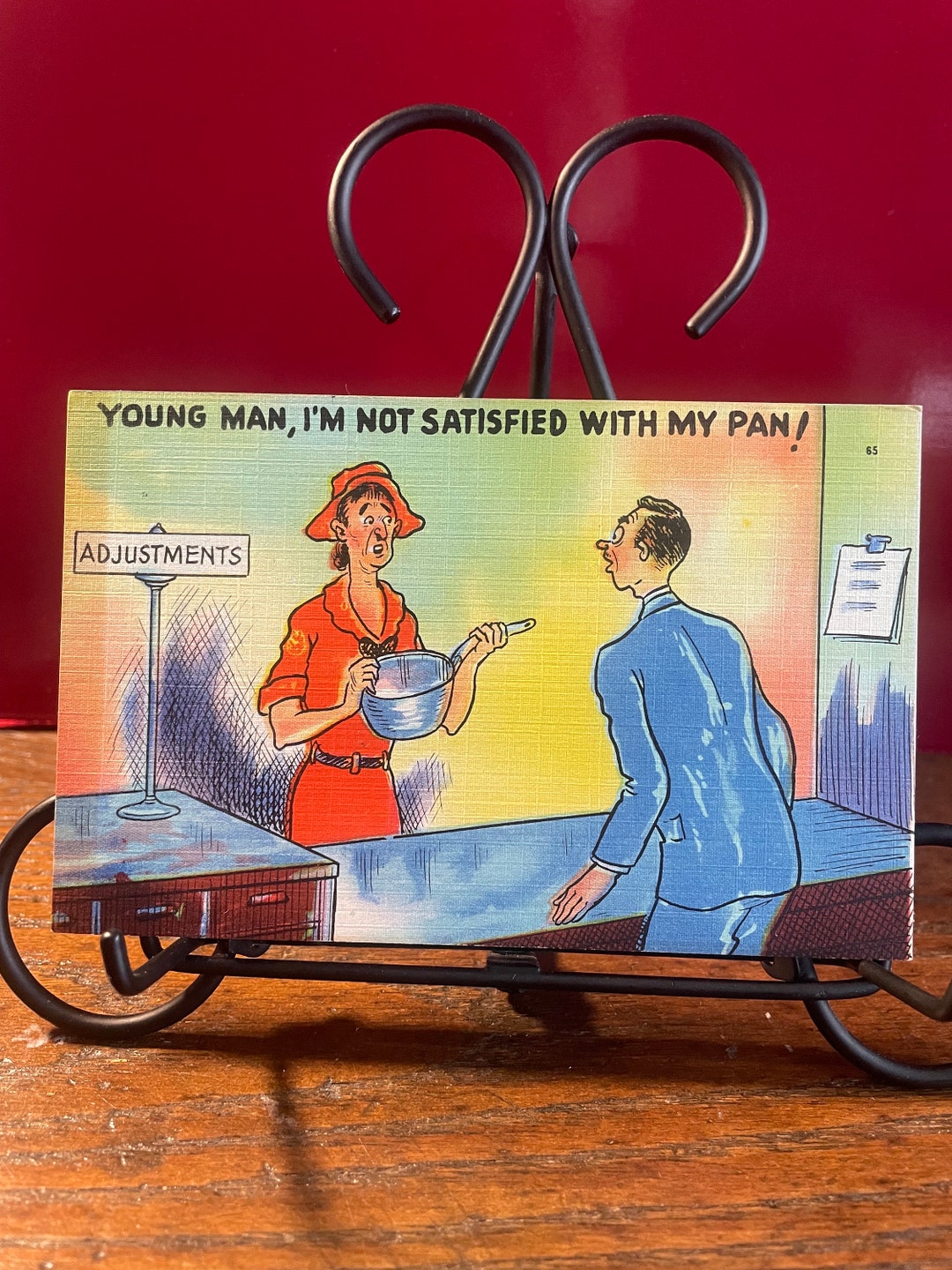 Vintage Humor Postcard: Young Man, I'm Not Satisfied With My Pan! OH6G ...