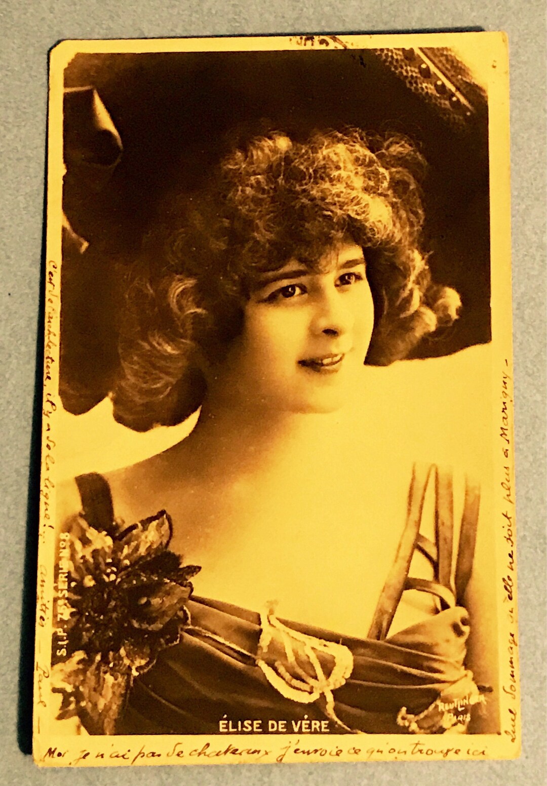 Antique 1900s French Portrait Postcard, Elise De Vere, Lovely Young ...