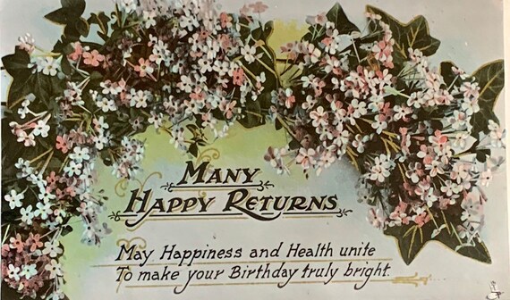 Art & Collectibles Collectibles Memorabilia Antique Birthday Postcard ...