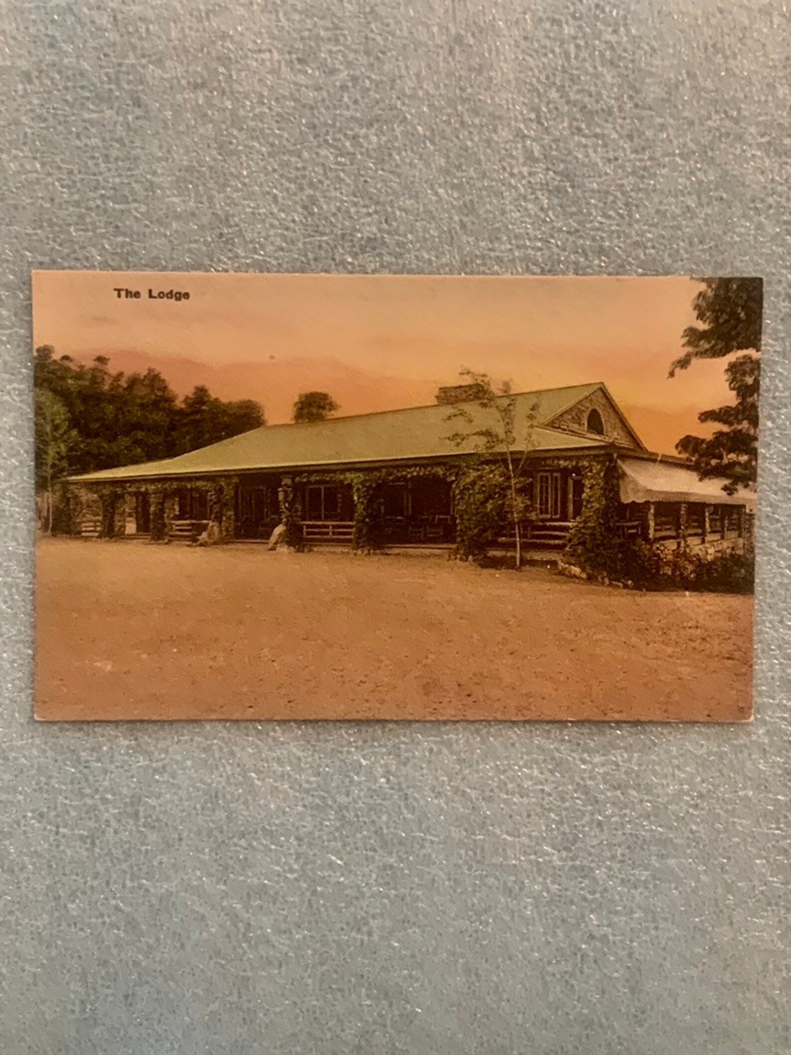 Vintage Hand Colored Postcard the Lodge Endless Caverns New - Etsy