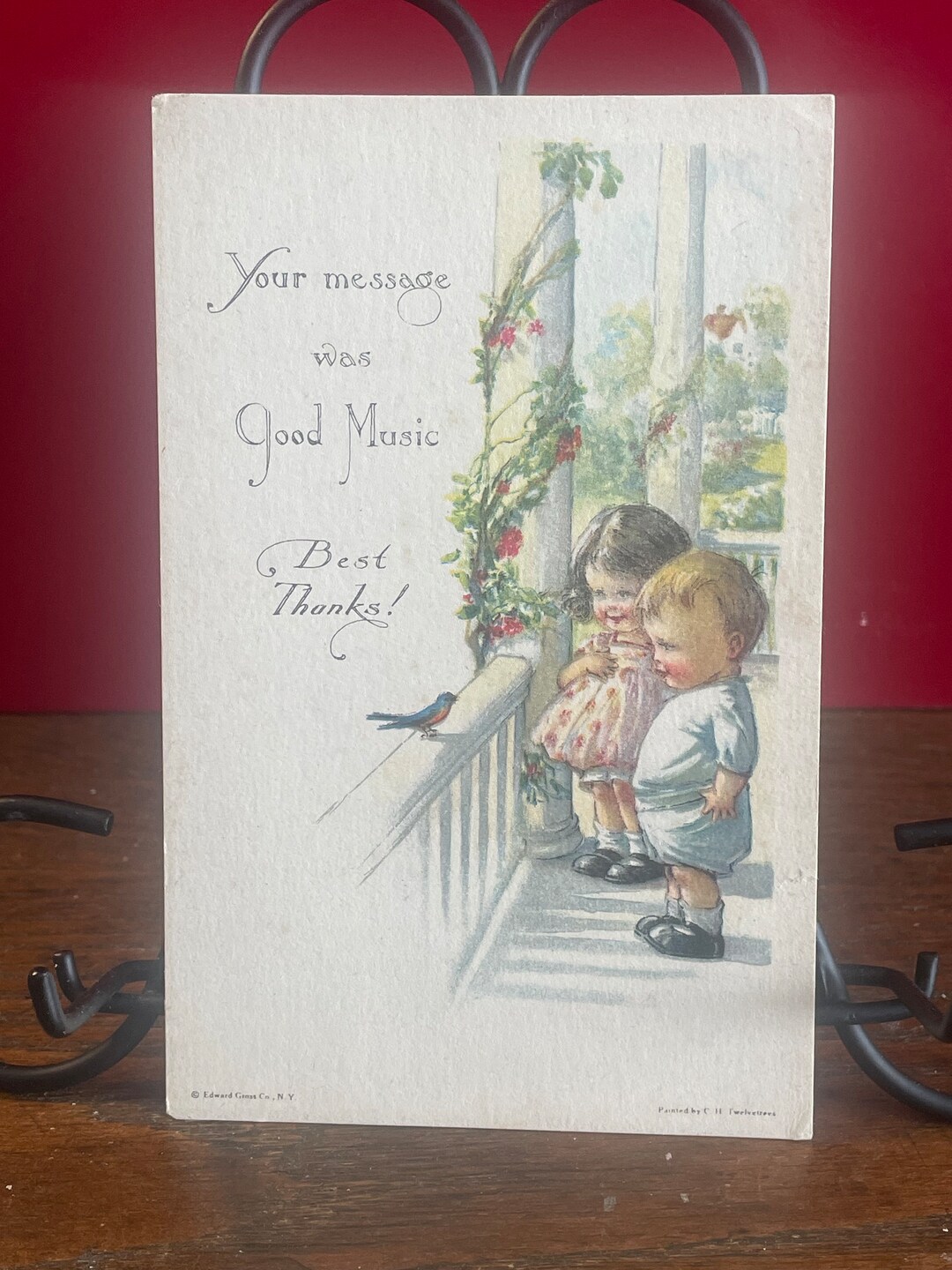 GT44G, Antique, Twelvetrees, Greetings Postcard, Your Message Was Good ...