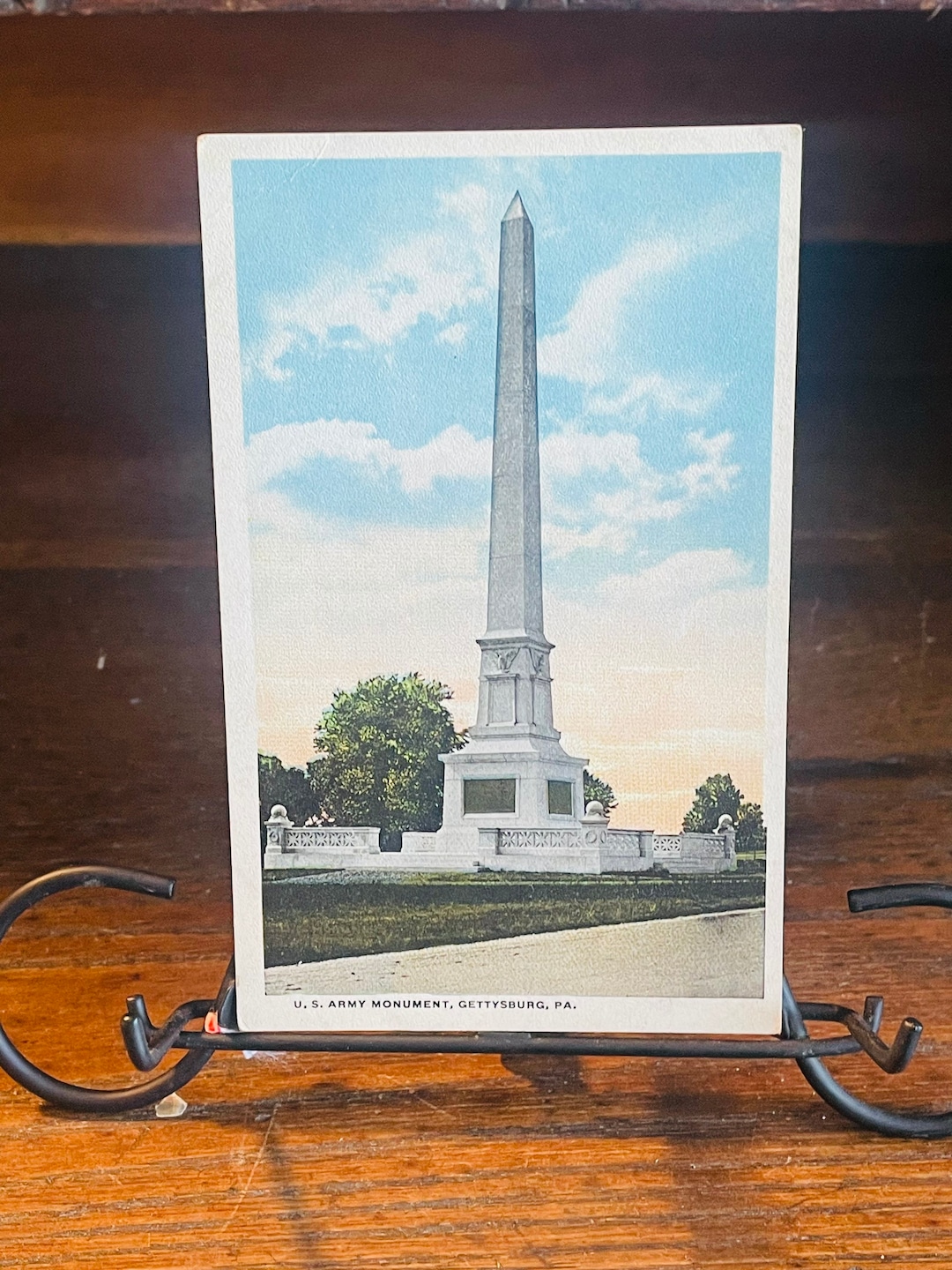 BB18, 1930 Vintage View Postcard, U S Army Monument, Gettysburg ...
