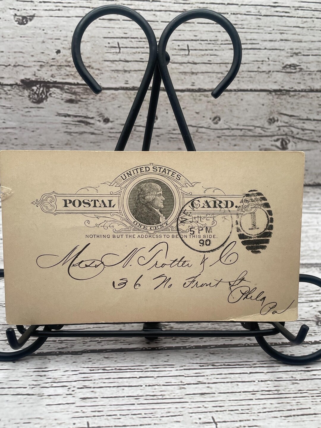 USPC12G, Antique, 1800s, U S Postal Card, 1 Cent, Edward P White and Co ...
