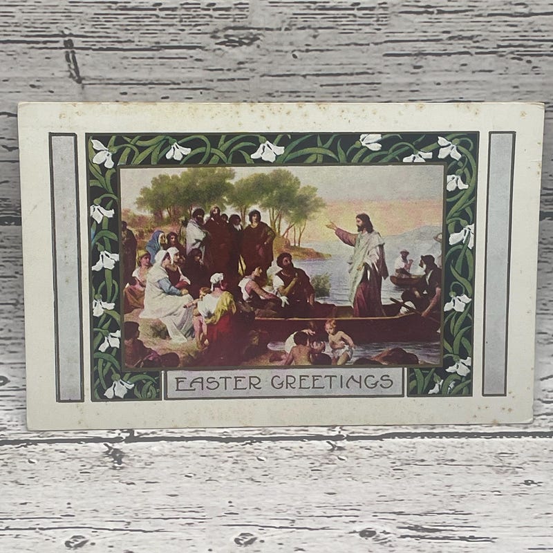 Embossed Easter Postcard - Etsy