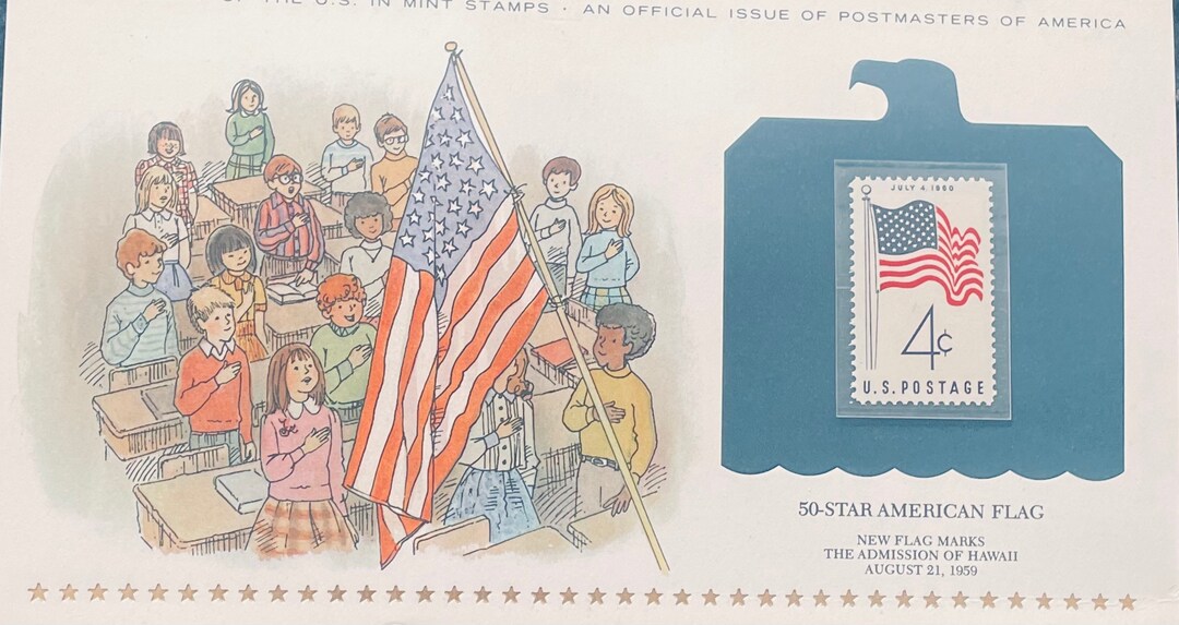 History of U S Mint Stamps, 1960, 50 Star American Flag, Issue of ...