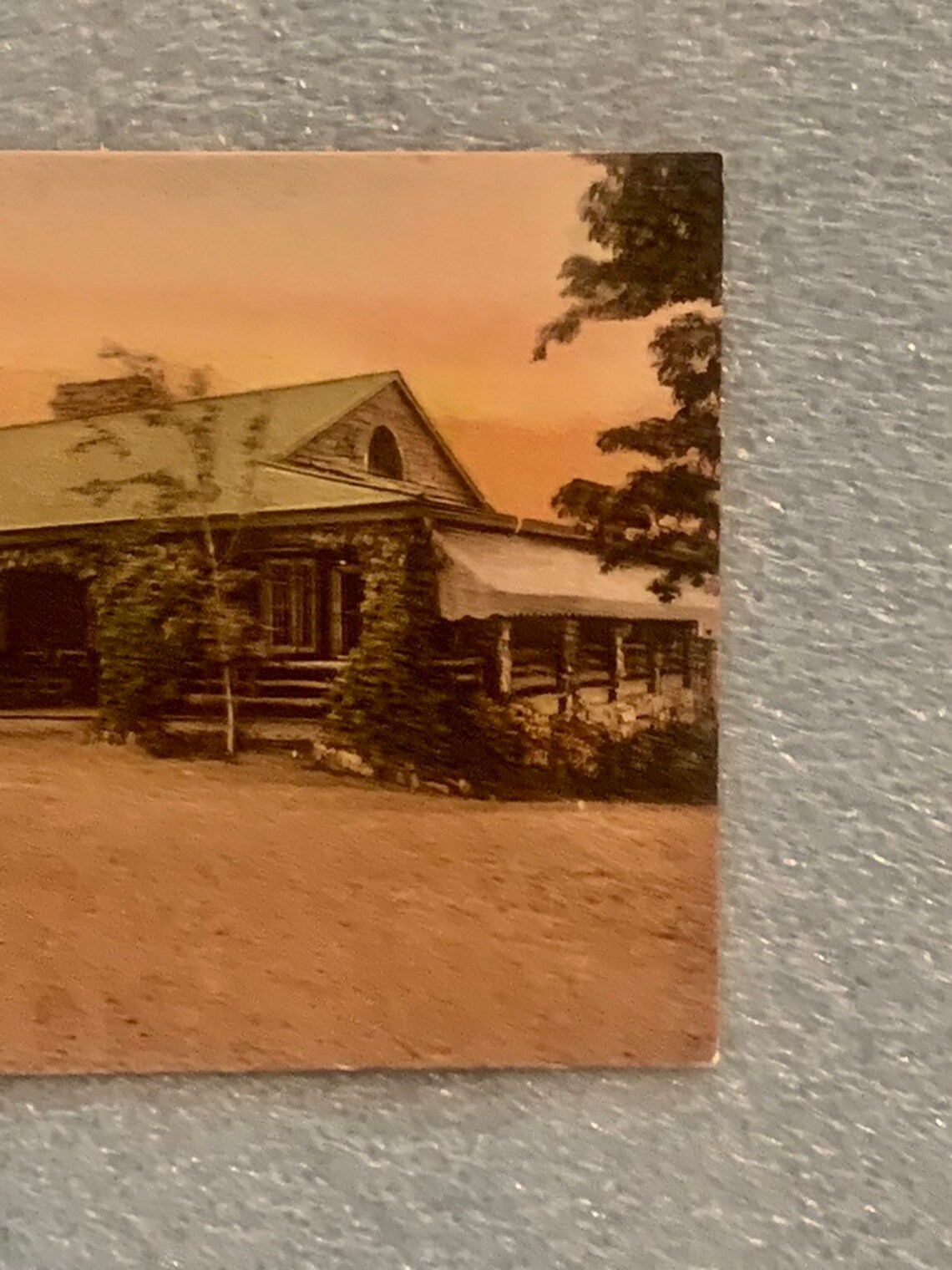 Vintage Hand Colored Postcard the Lodge Endless Caverns New - Etsy