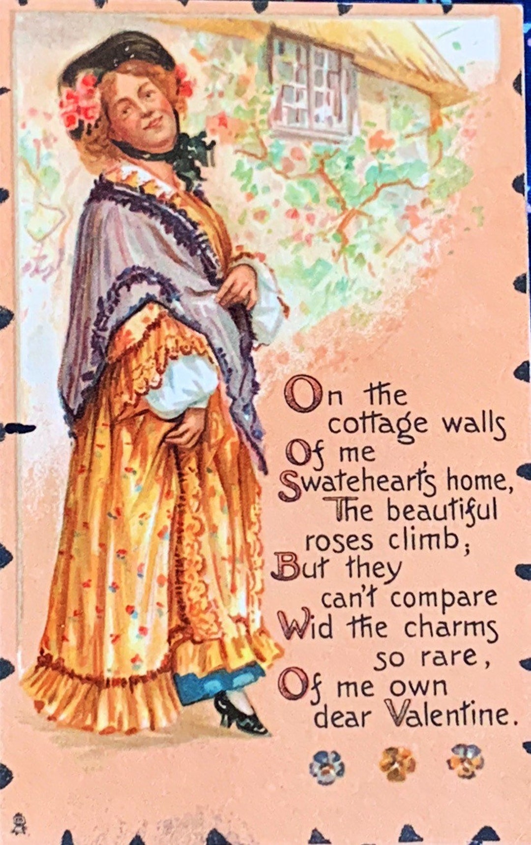 VA38, Antique 1900s Valentines Day Postcard, St Valentines Greeting ...