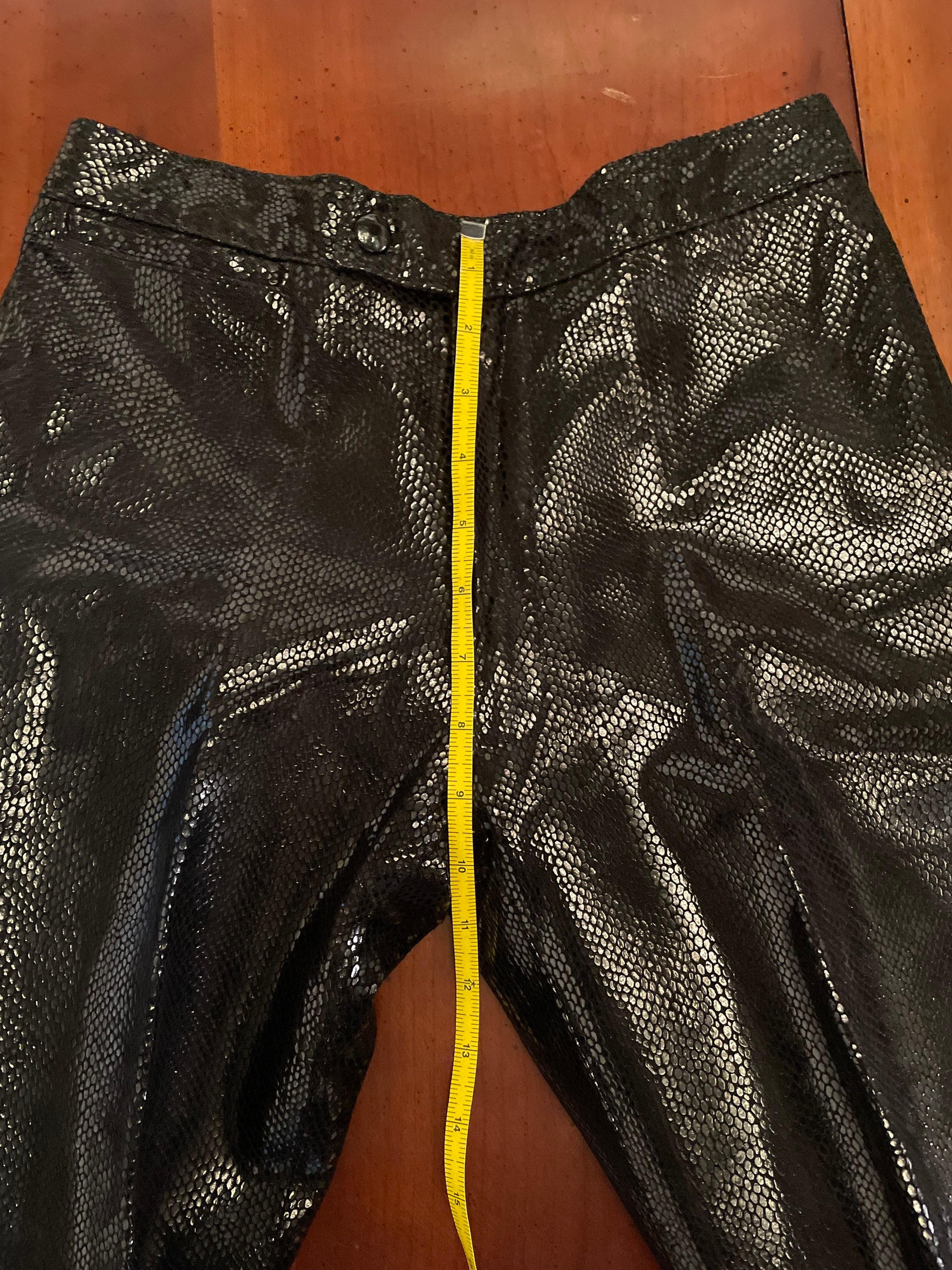 Black Snake Skin Pants Made by Moda Connection New York Size 4 - Etsy