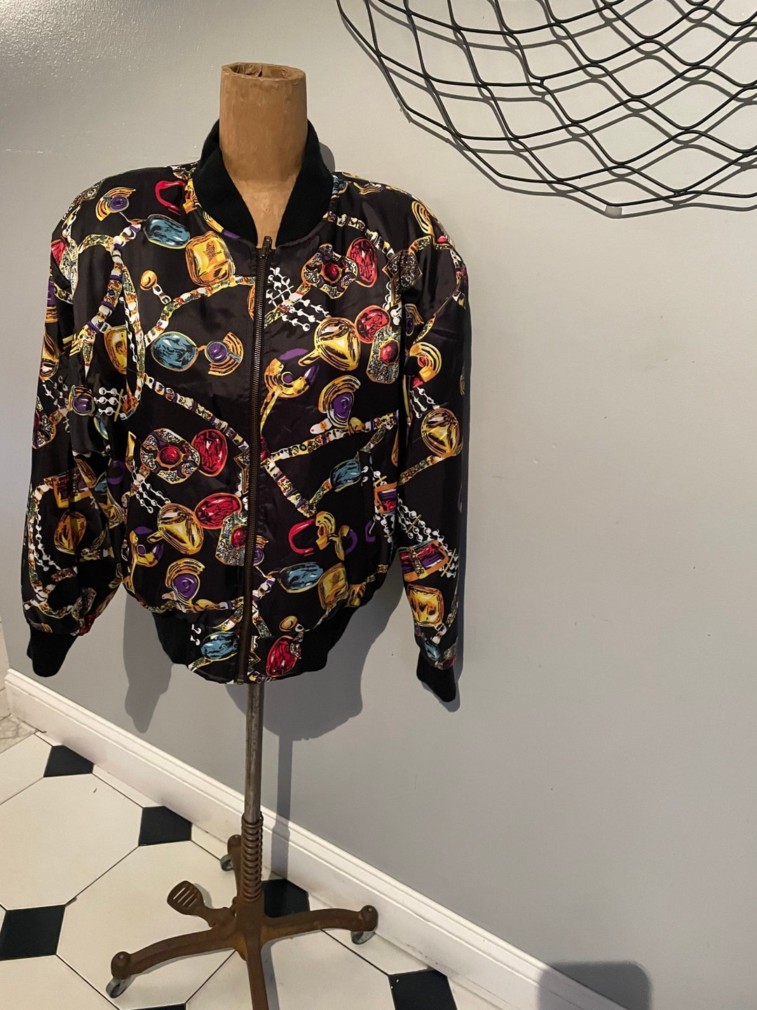 Braetan Funky Oversized Puff Bomber Jacket Like Versace Style Size ...