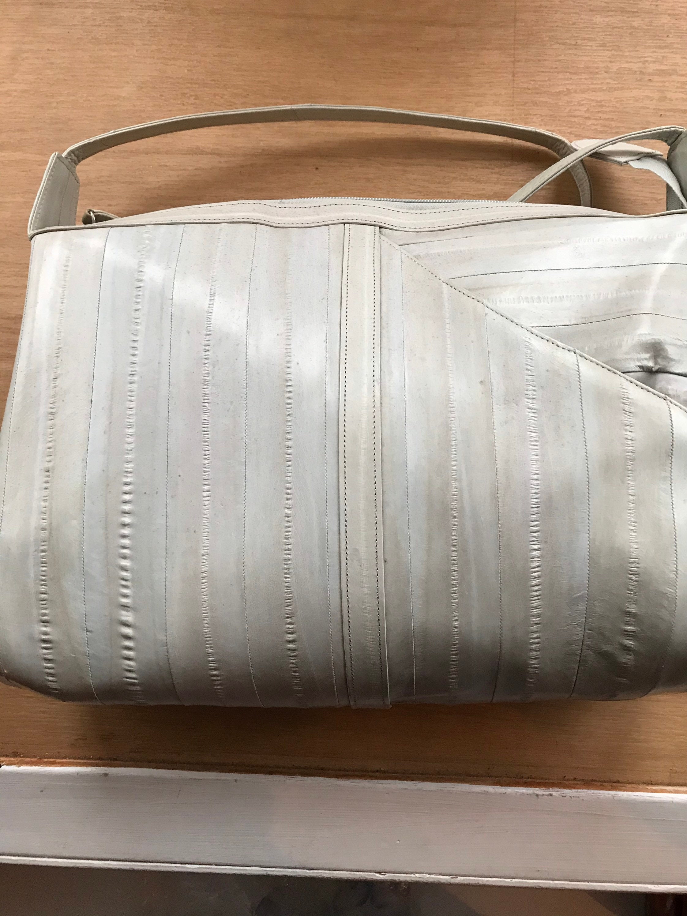 Vintage Lee Sands Eel Skin Purse. Retro 1980s Gray Eel Skin - Etsy