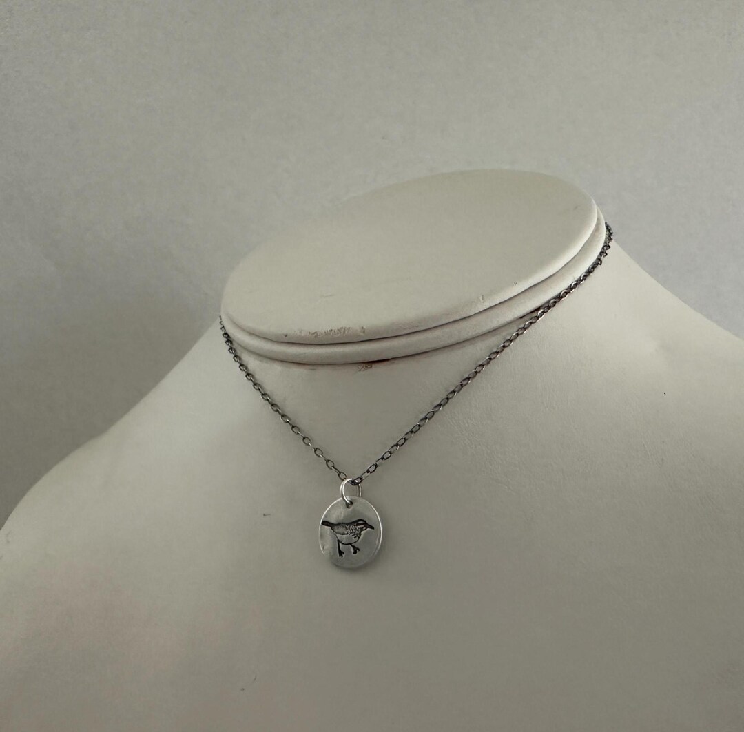 Wren, 18 Inch Chain, Recycled Silver, Bird Lover Gifts, Made for ...