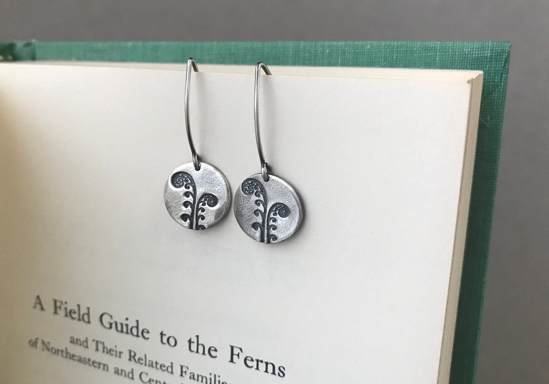 Fiddleheads, Fern Fronds, Fern Earrings, Recycled Silver, Botanical ...