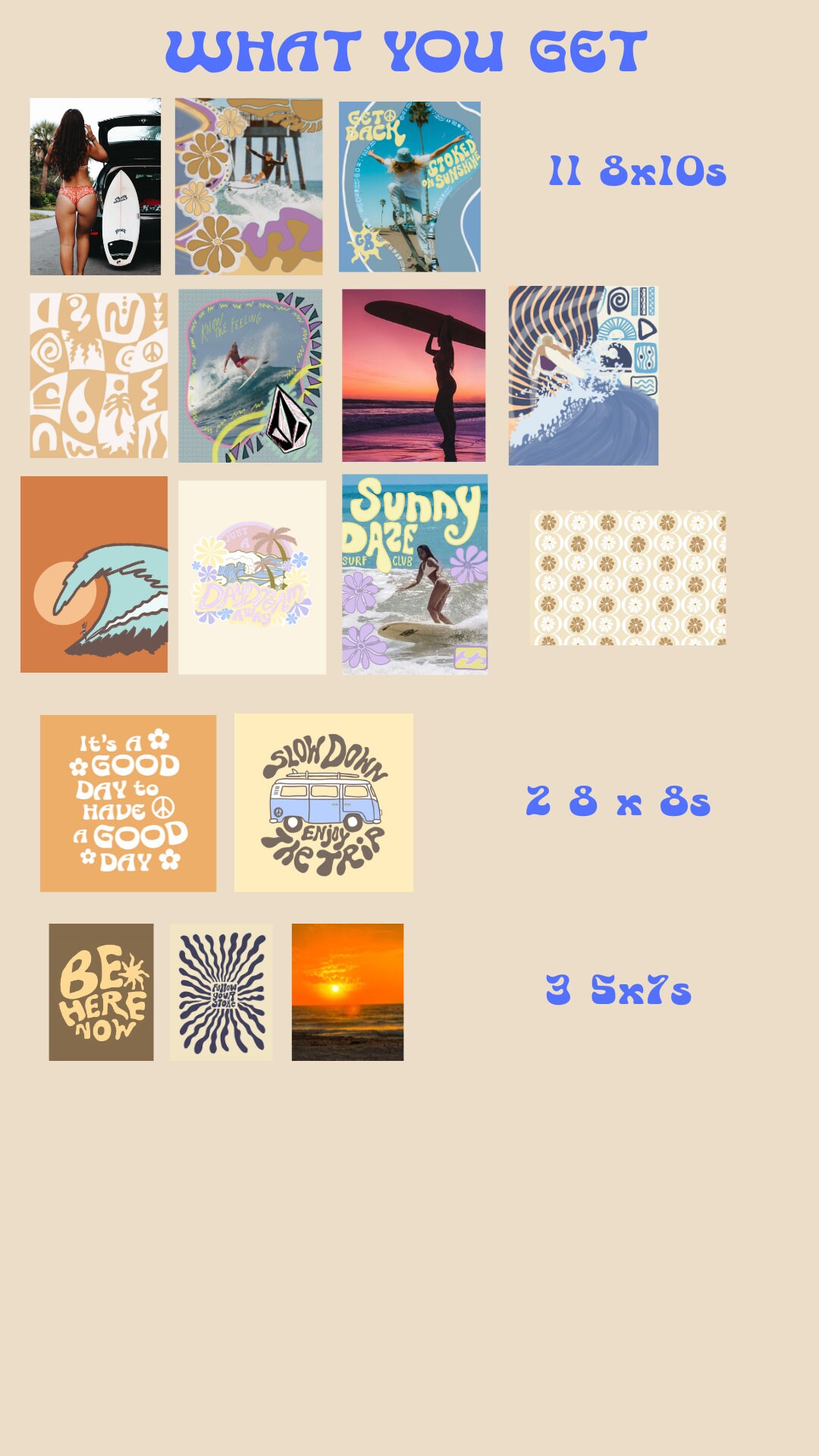 Surf Room Wall Collage - Etsy