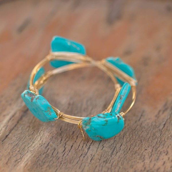 Wire Wrapped Bangle - Etsy