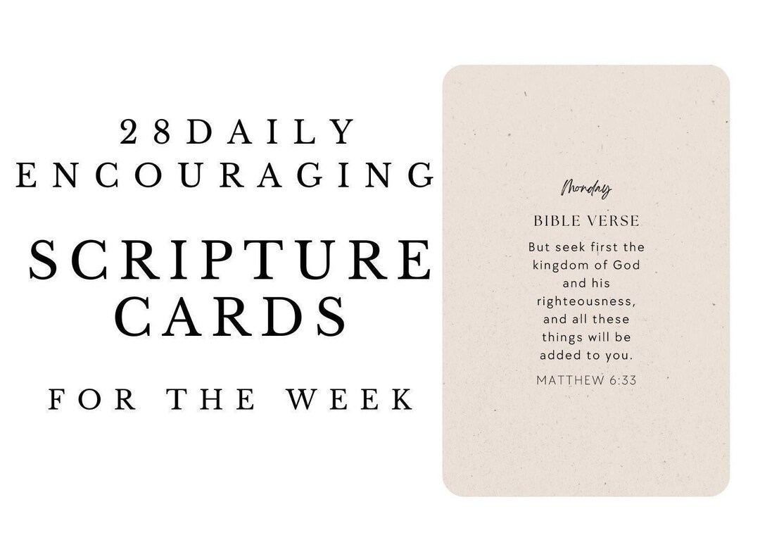 Printable Daily Scripture Cards - Etsy