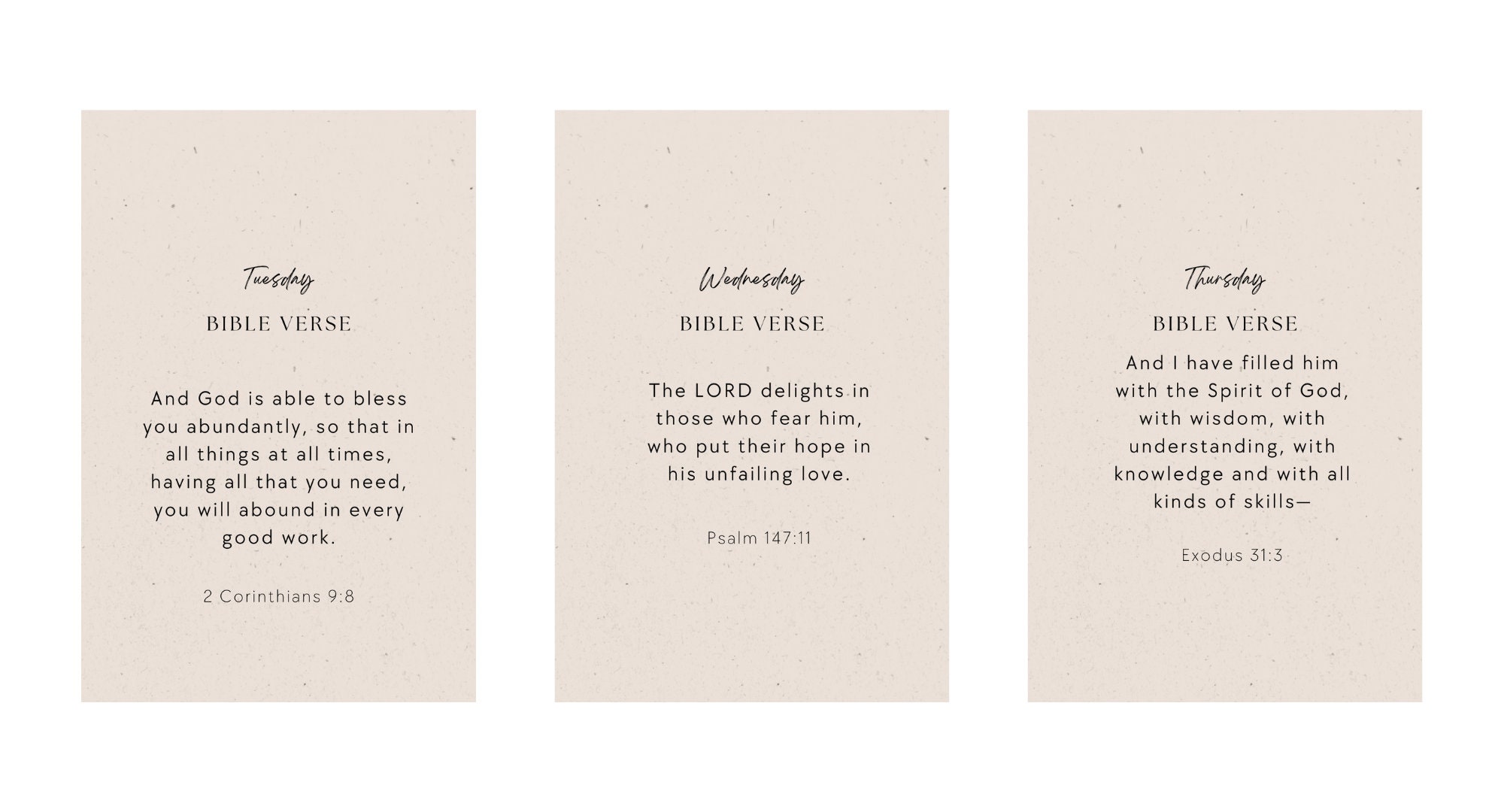 Printable Daily Scripture Cards - Etsy