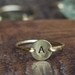 Stamped Initial Ring Gold Letter Ring Brass Ring - Etsy