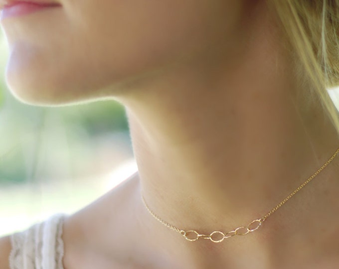 Gold Choker Necklace Dainty Gold Choker Necklace Simple Gold | Etsy