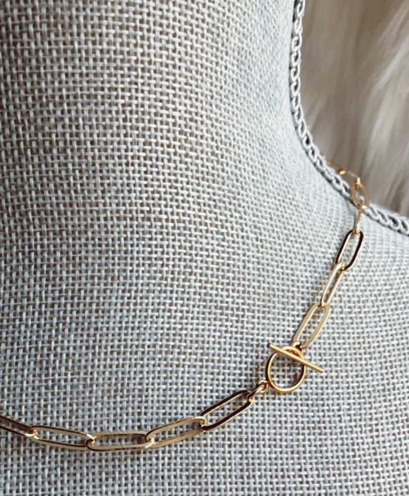 Minimalist Gold Toggle Necklace Clasp Toggle Pendant Toggle | Etsy