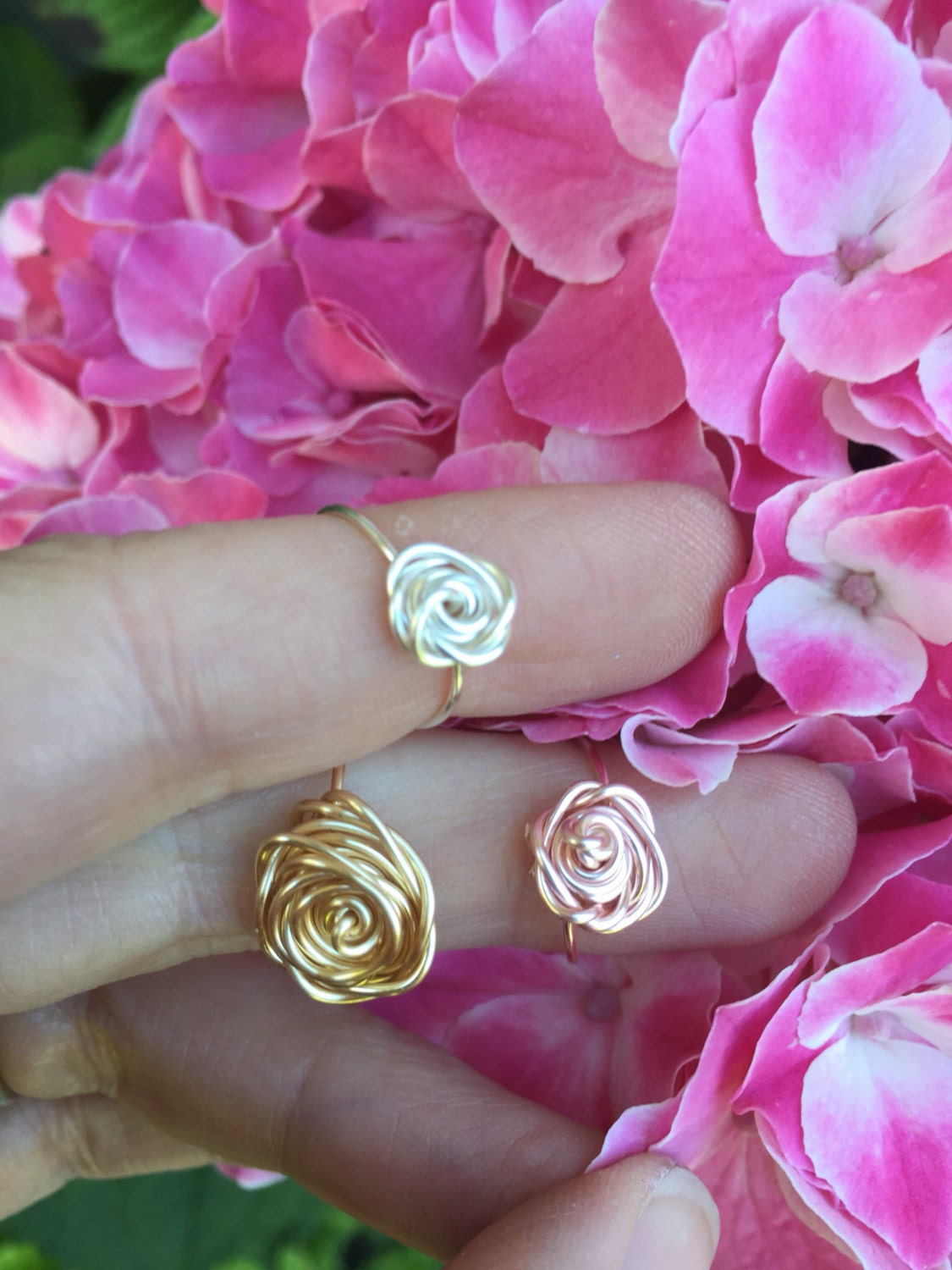 Gold Rose Ring rose Ring Rose Gold 14K Gold-filled Sterling - Etsy