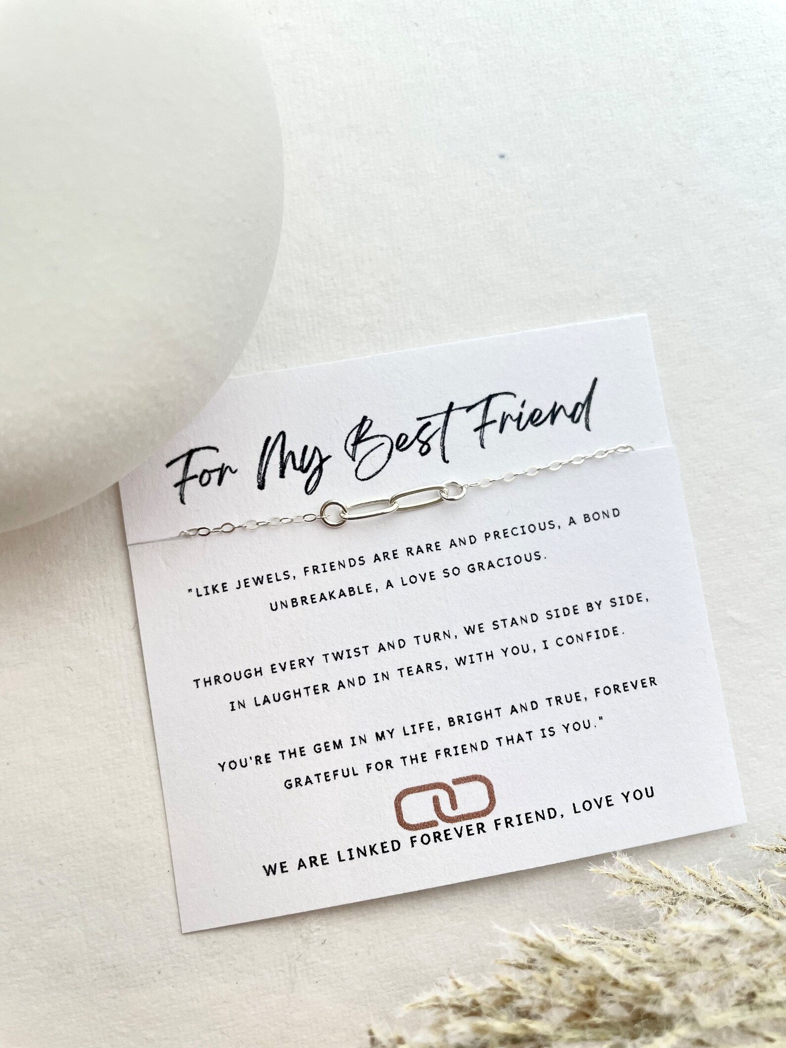 Best Friend Gift Bracelet, Best Friend Jewelry, Interlocking Link ...