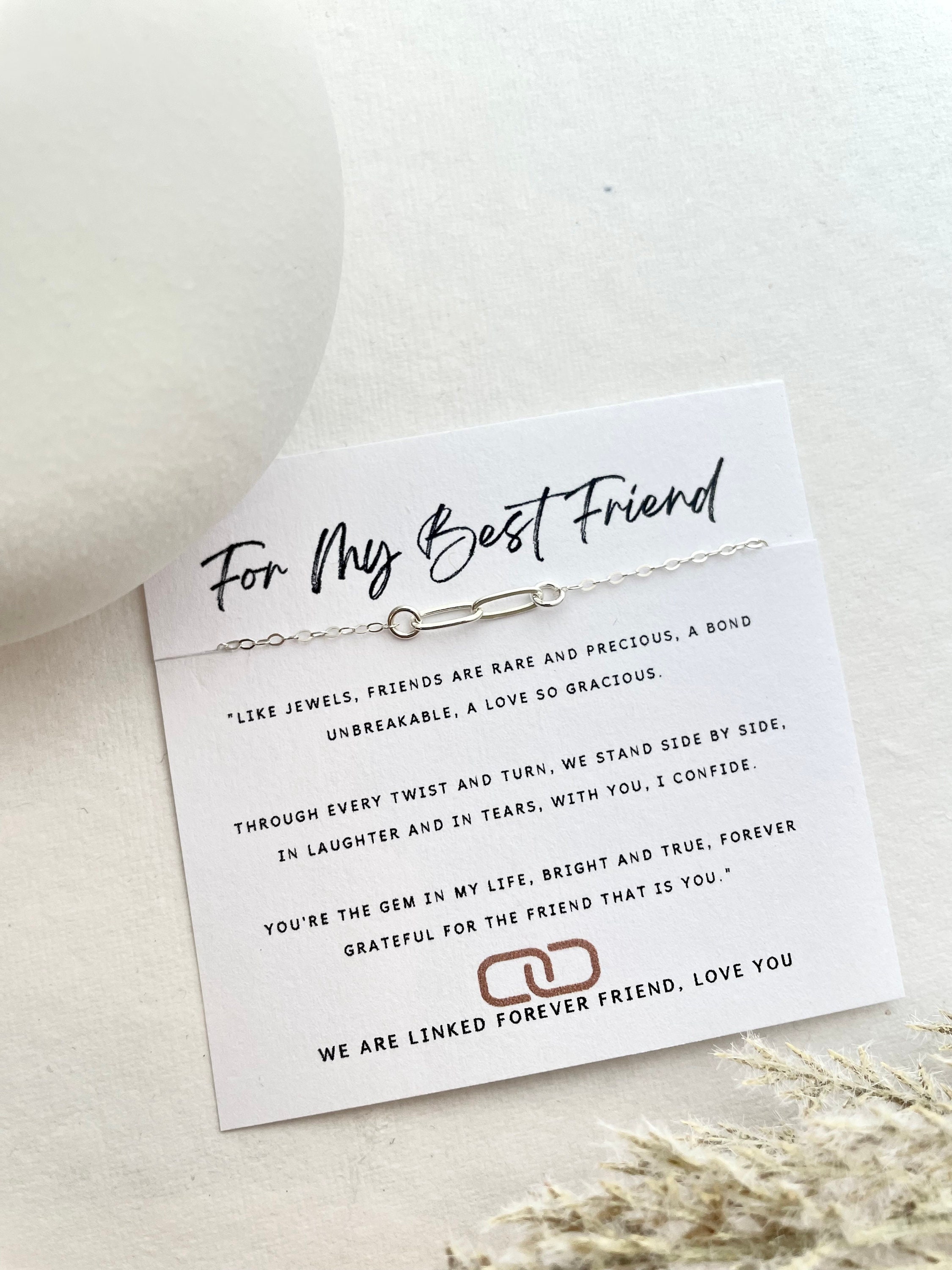 Best Friend Gift Bracelet, Best Friend Jewelry, Interlocking Link ...
