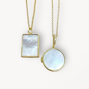 Pearl Locket Necklace: 14k Gold Filled Photo Keepsake - Etsy