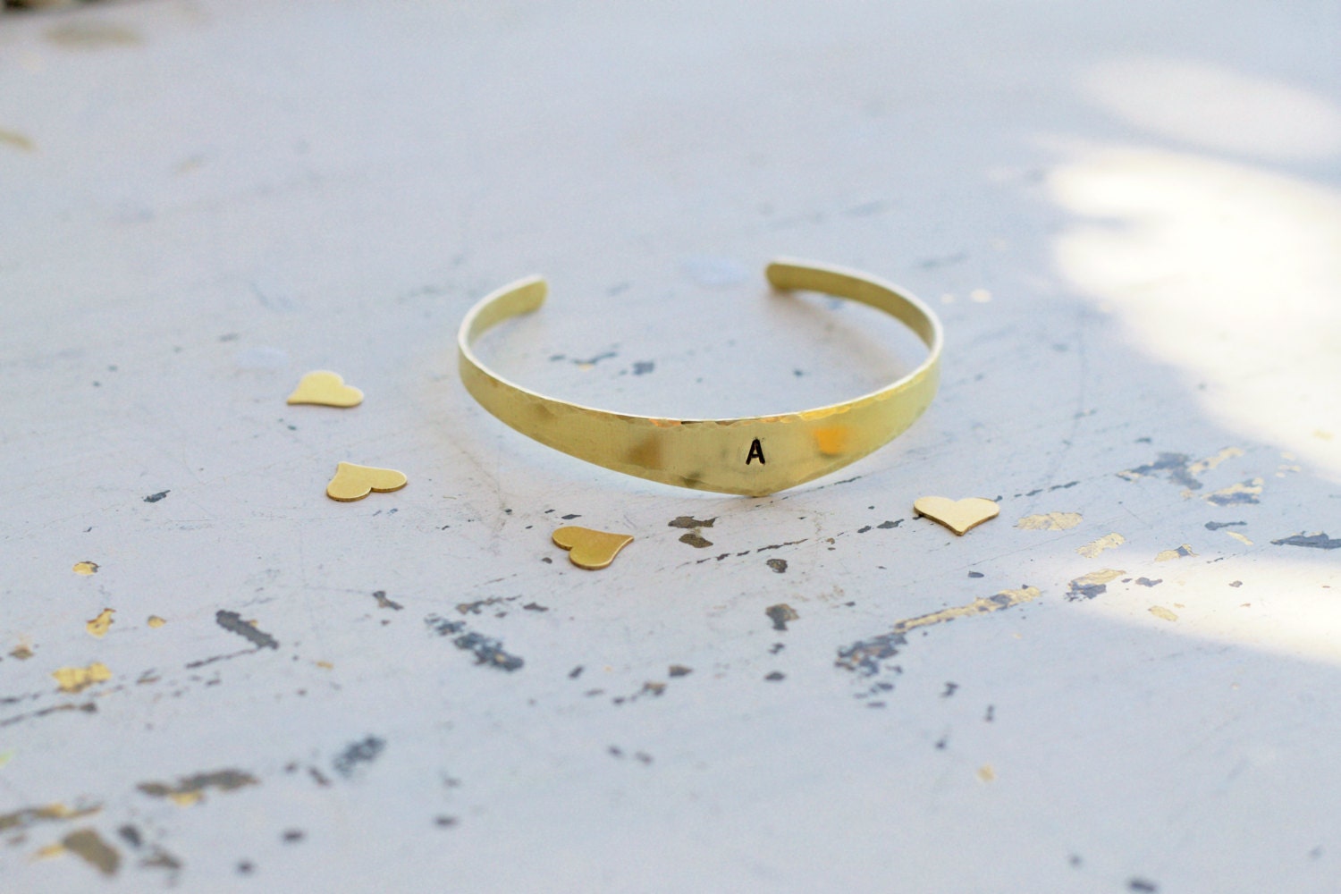 Initial Cuff Bracelet, Custom Bracelet, Stamped Bracelet, Bangle ...