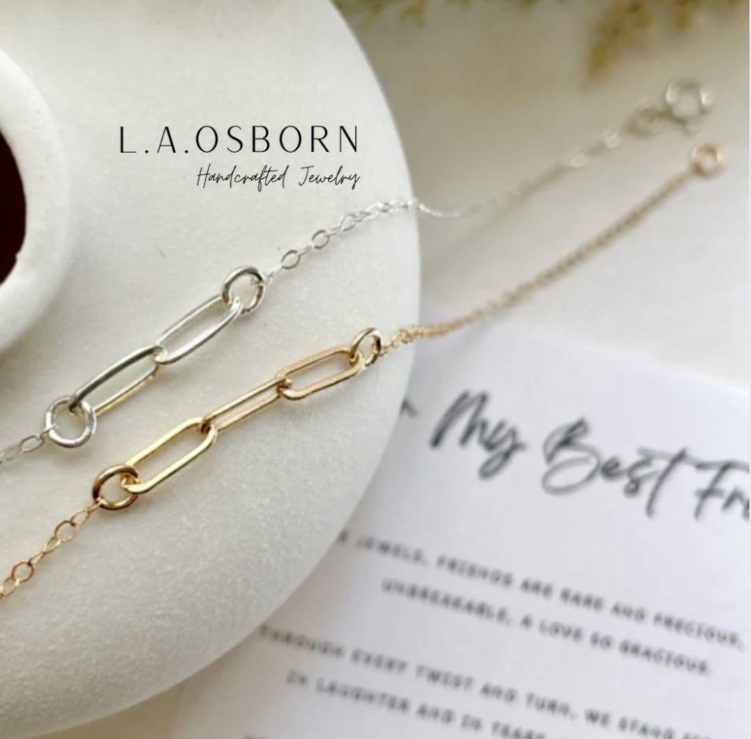 Best Friend Gift Bracelet, Best Friend Jewelry, Interlocking Link ...