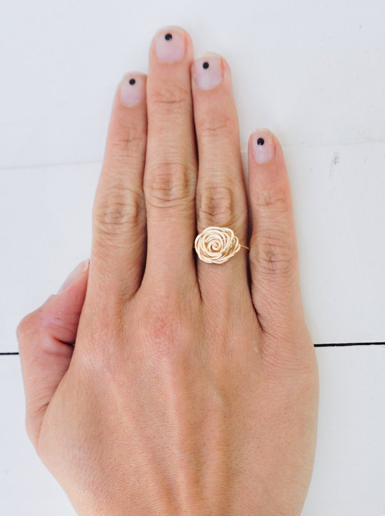 Gold Rose Ring rose Ring Rose Gold 14K Gold-filled Sterling - Etsy