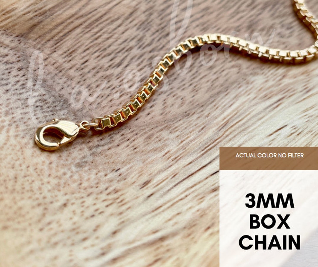 Gold Filled Box Chain Bracelet, Chunky Gold Chain Bracelet, Minimalist ...