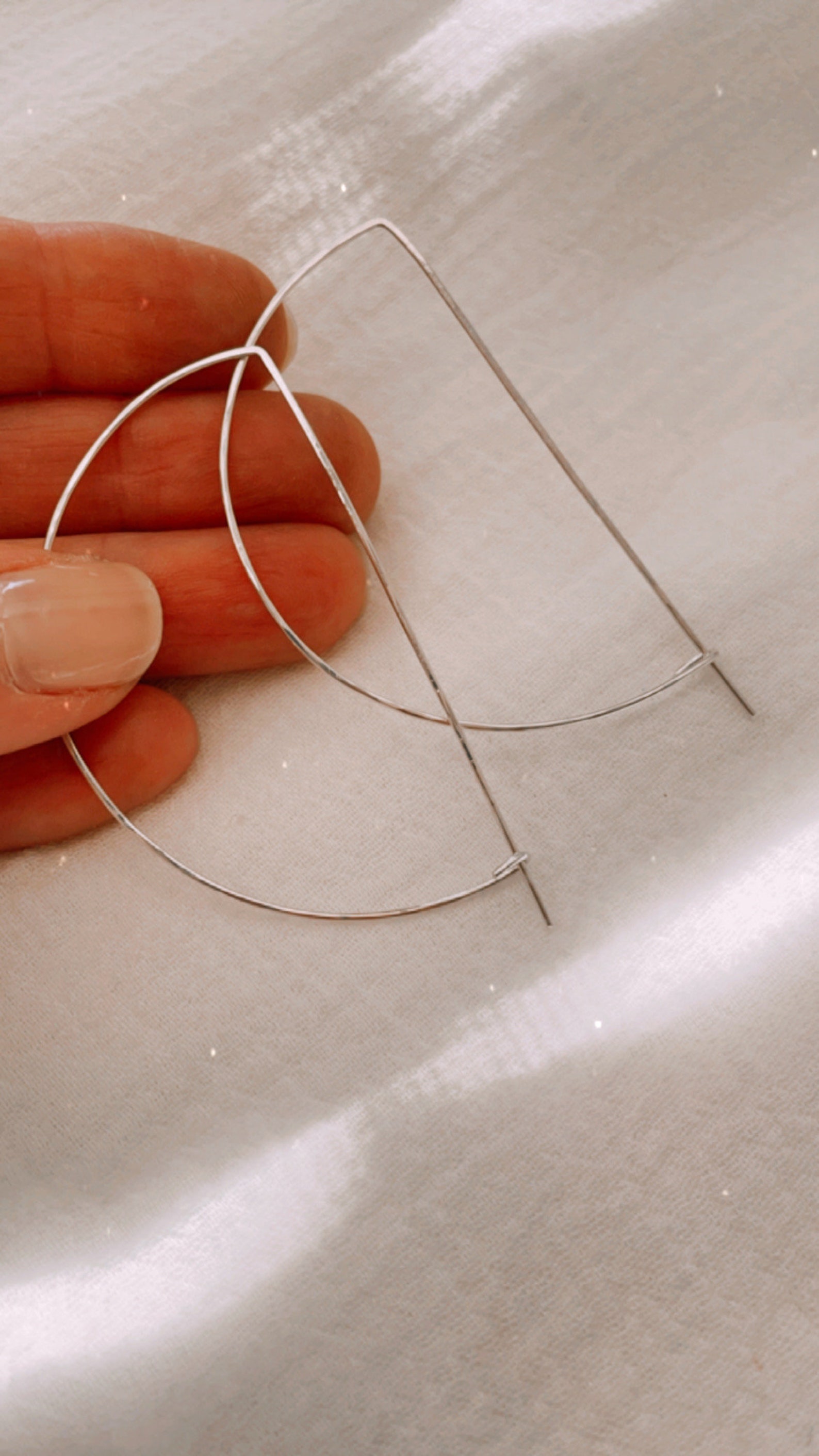 Half Moon Earrings Wire Jewelry Hoop Ear 14k Gold Filled | Etsy