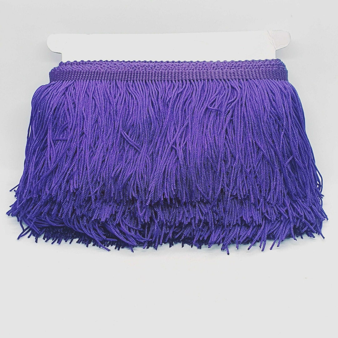 9cm Drop Cadbury Purple Silk Fringe Fringing - Etsy