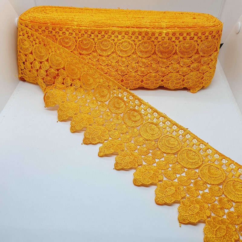 Yellow Lace Fabric - Etsy UK