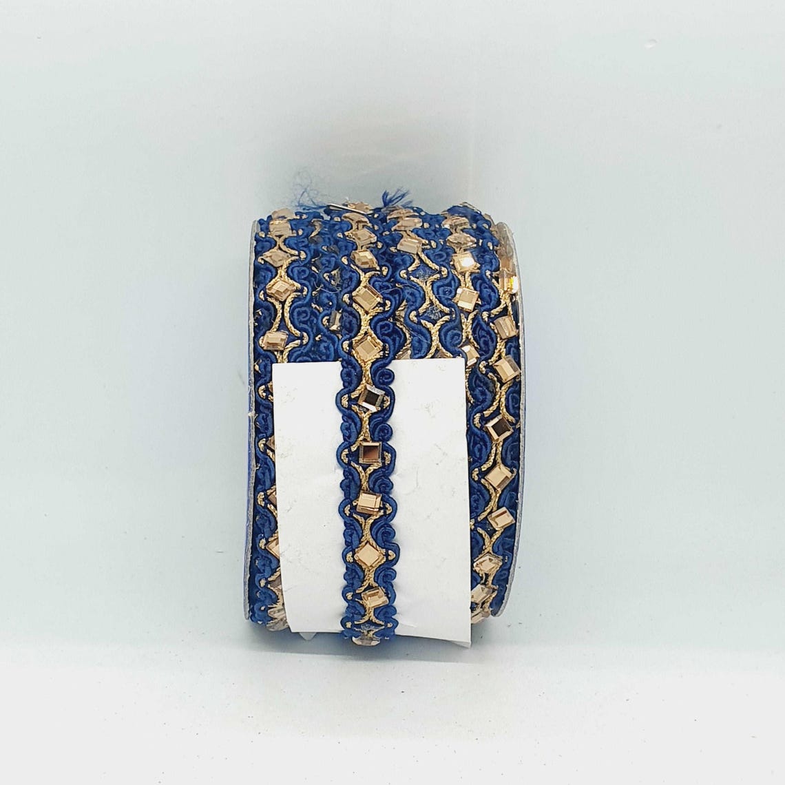 1m Navy Gold Crystal Indian Trim Braid Ribbon 12mm - Etsy