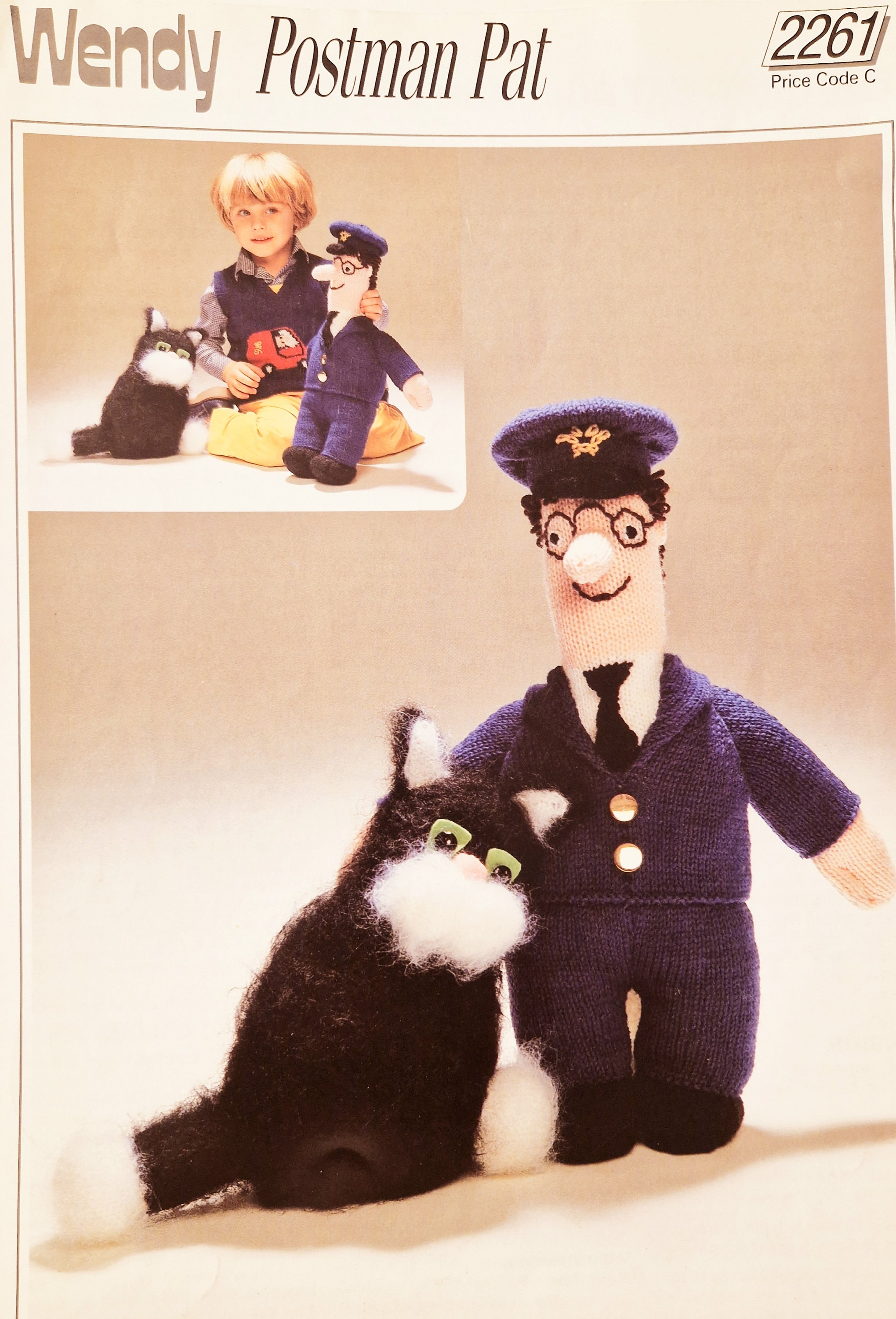 Postman Pat & Cat Vintage Knitting Pattern PDF - Etsy UK