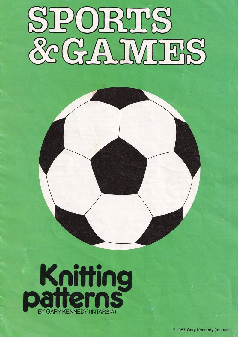 Football Vintage Knitting Pattern PDF Size 24" - 44" - Etsy