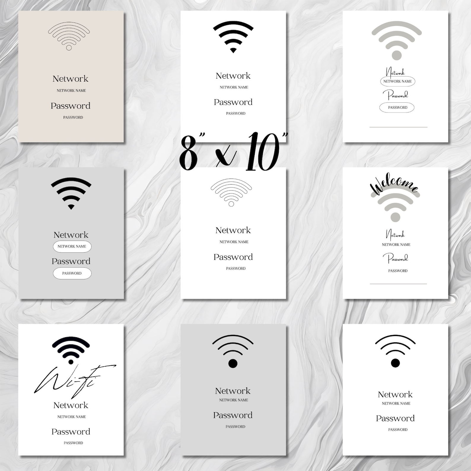Wi-fi Password Sign Template Editable Template Doctor's Office Dentist ...