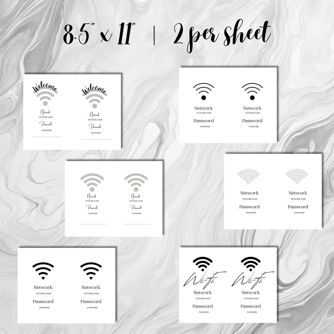 Wi-fi Password Sign Template Editable Template Doctor's Office Dentist ...