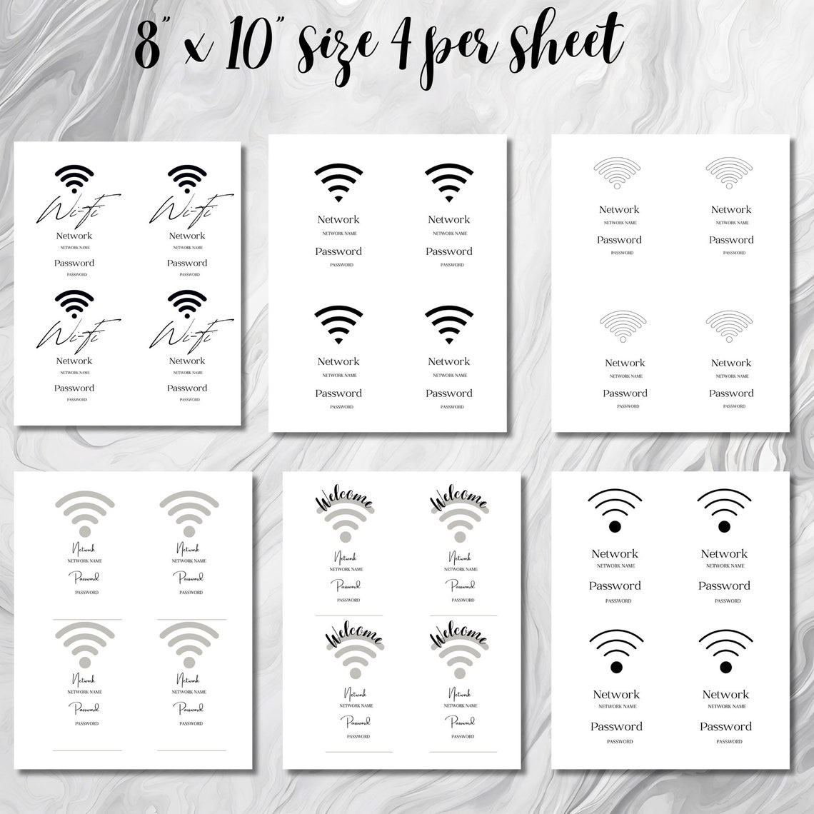 Wi-fi Password Sign Template Editable Template Doctor's Office Dentist ...