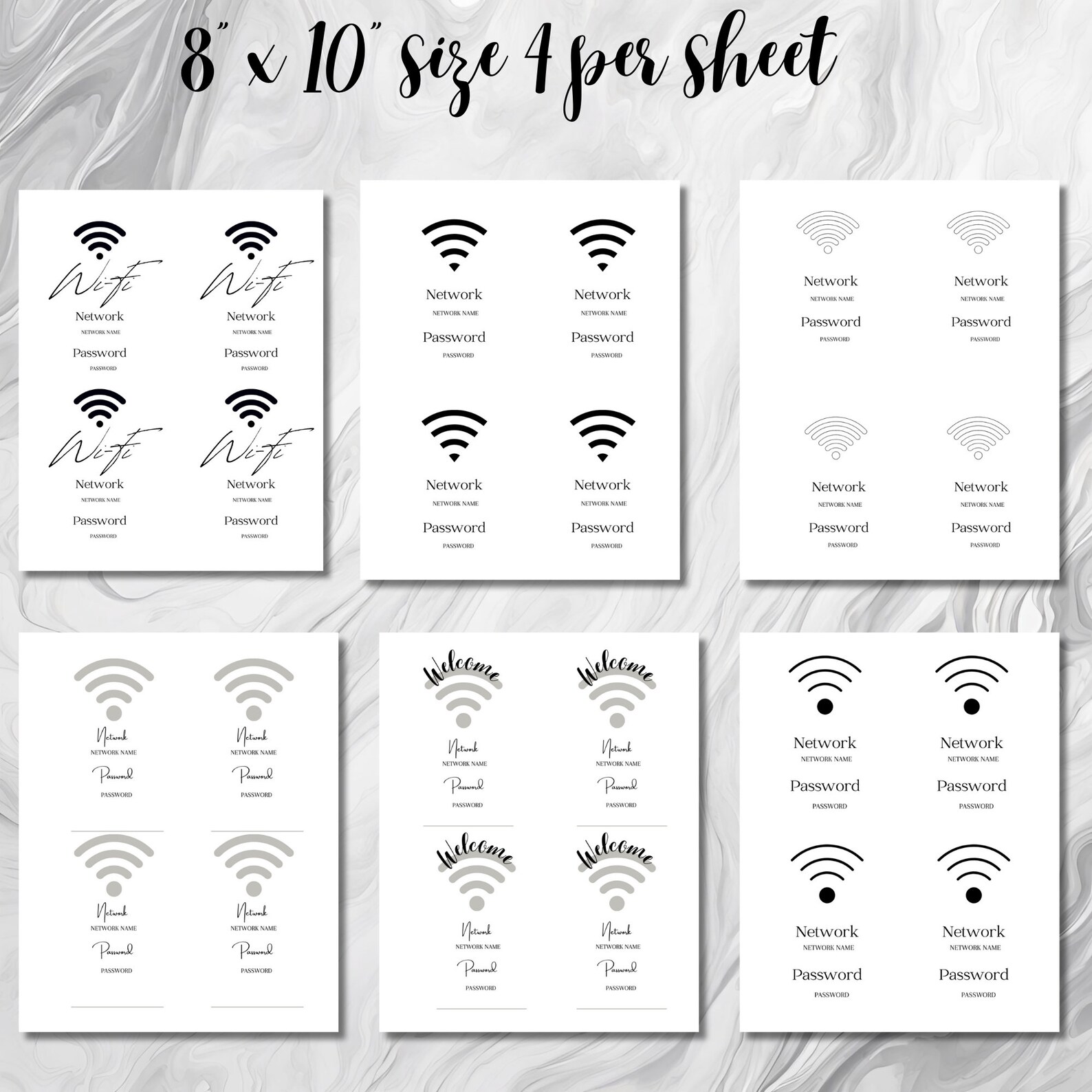 Wi-fi Password Sign Template Editable Template Doctor's Office Dentist ...