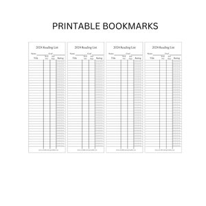 Printable Bookmark, Reading Log Tracker, Reading Journal, Reading ...