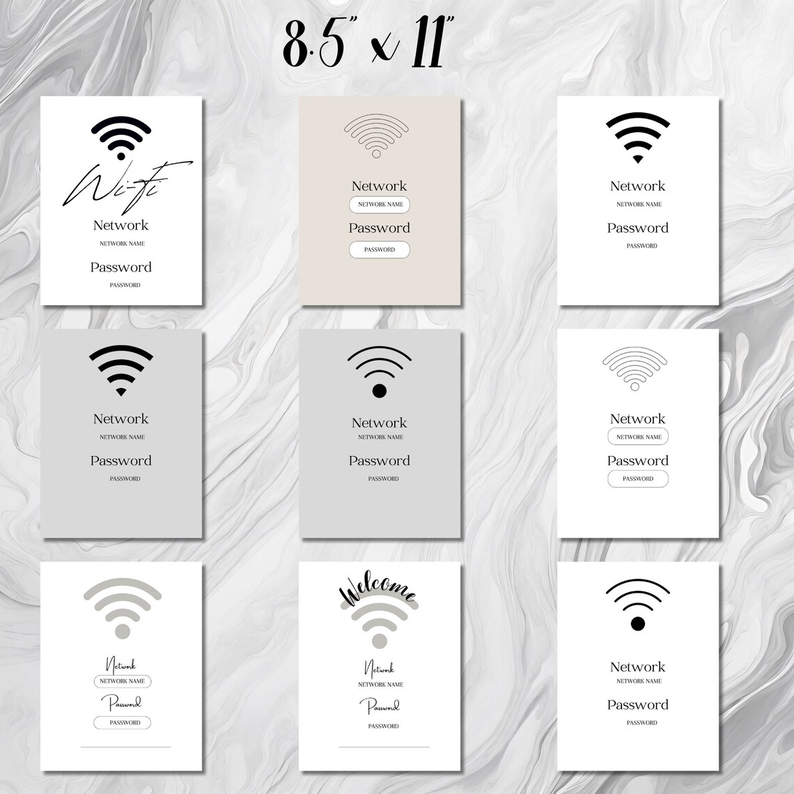 Wi-fi Password Sign Template Editable Template Doctor's Office Dentist ...