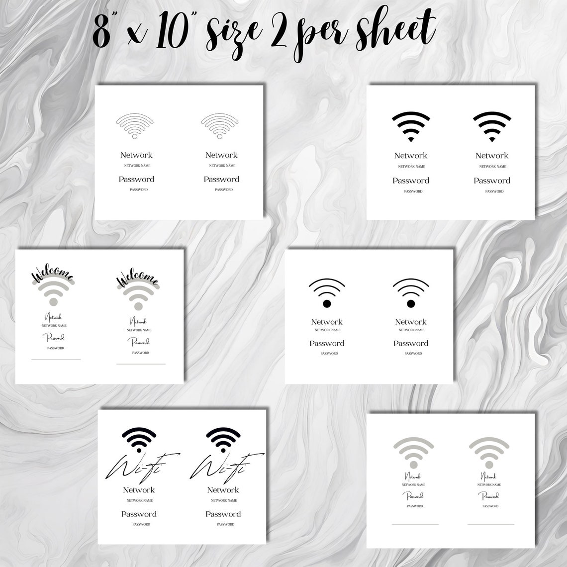 Wi-fi Password Sign Template Editable Template Doctor's Office Dentist ...