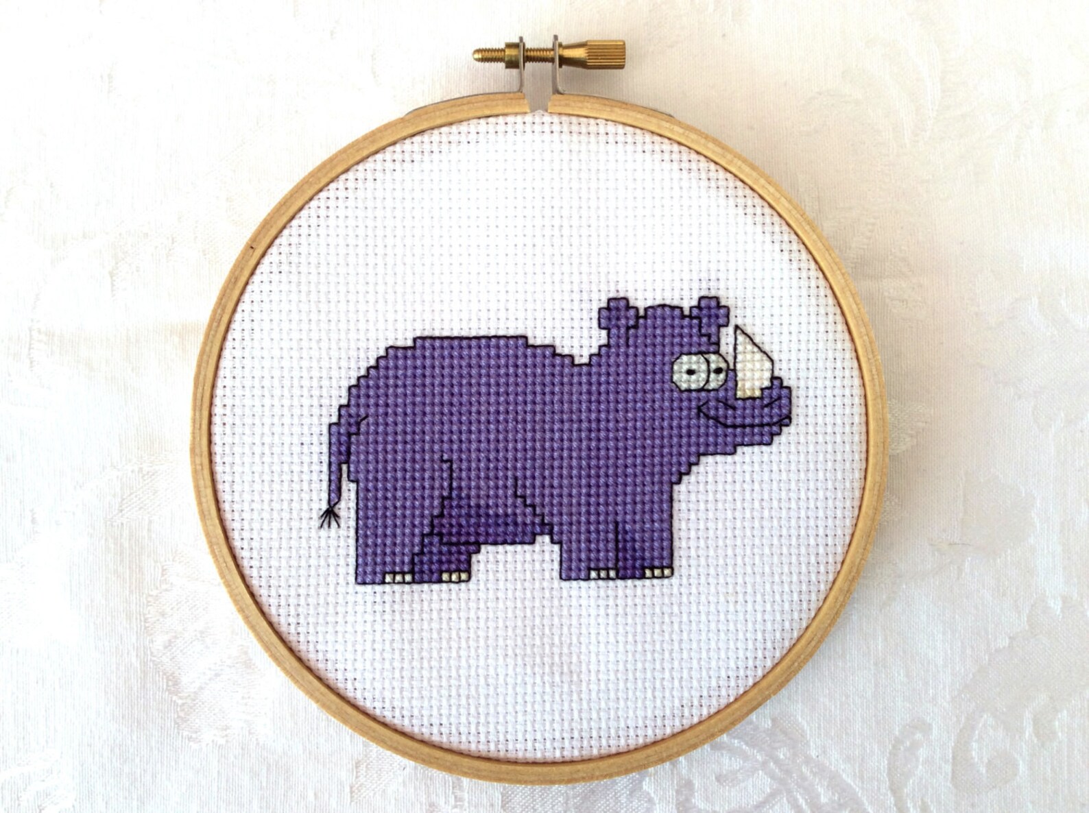 Rhino Cross Stitch Pattern, Digital Download, Zoo PDF Pattern, Jungle ...