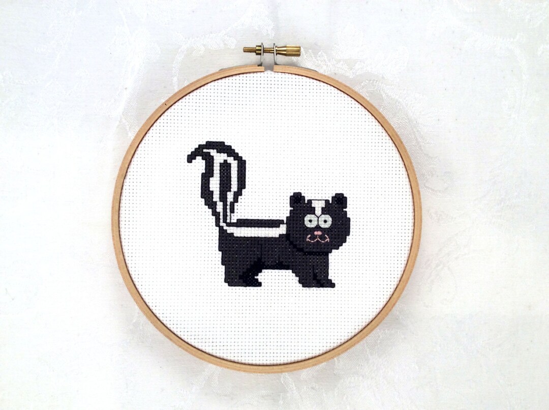 Skunk Cross Stitch Pattern, PDF Pattern, Forest Embroidery, Animal ...