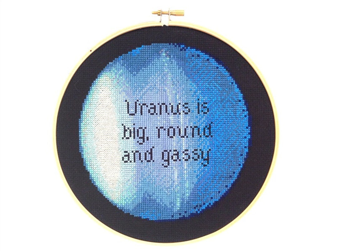Uranus Cross Stitch Pattern, Rude PDF Pattern, Funny Embroidery, Snarky ...